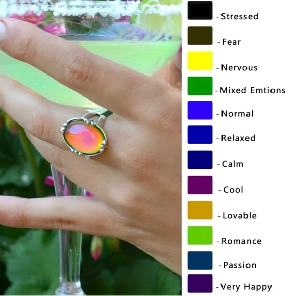 Chelsea’ | Jewelry | New Vintage Trendy Mood Ring Inlaid Thermal ...
